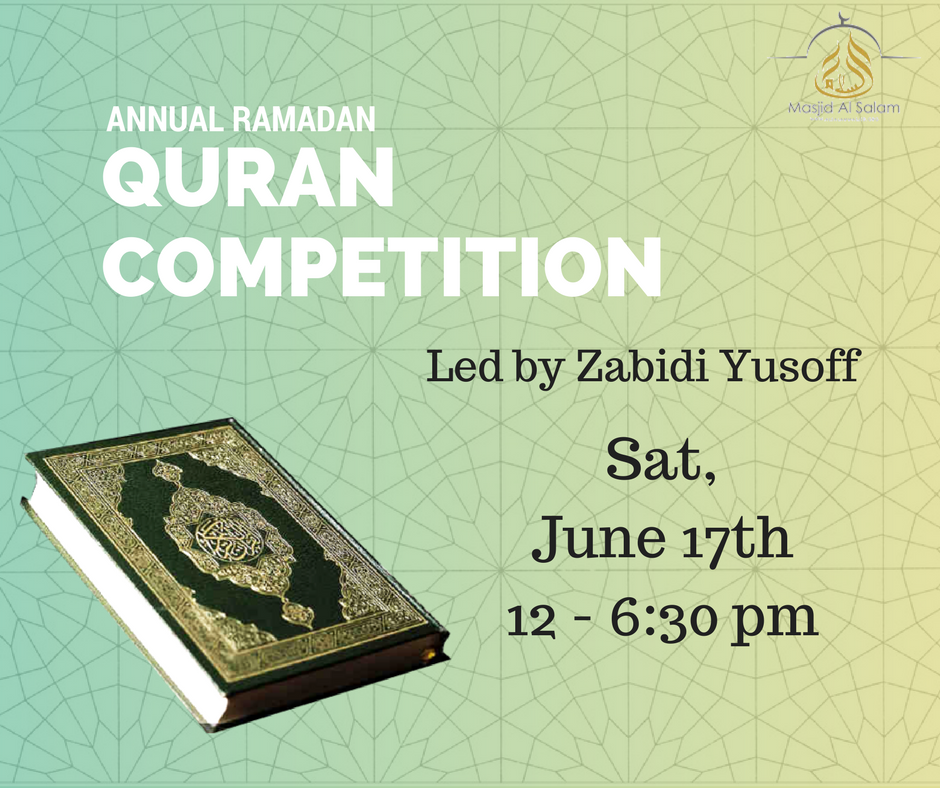 Annual Ramadan Quran Competition V2 – Masjid AlSalam