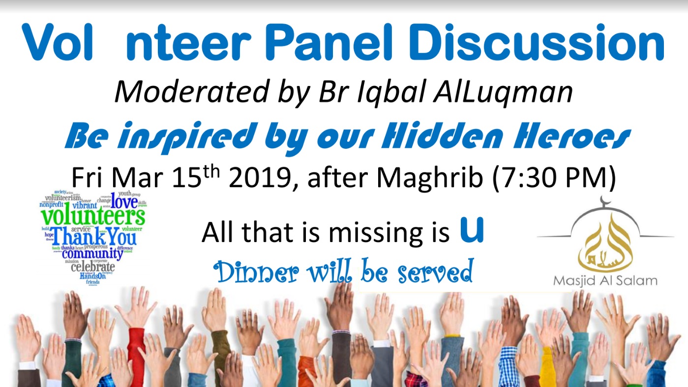 Volunteer Panel Discussion – Masjid AlSalam