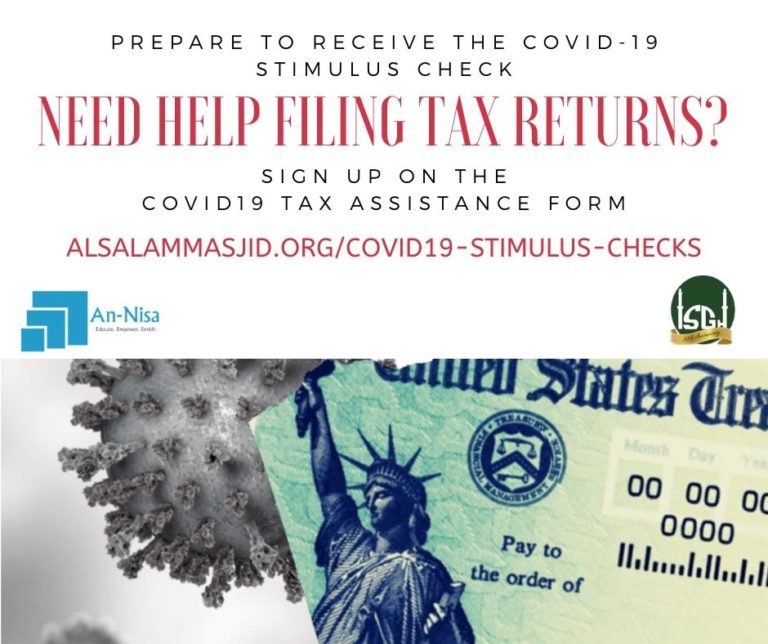 Support for COVID-19 Stimulus Checks – Masjid AlSalam