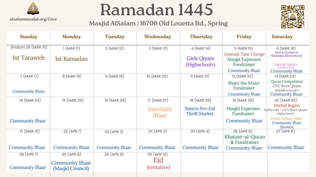 Ramadan at Masjid AlSalam – Masjid AlSalam