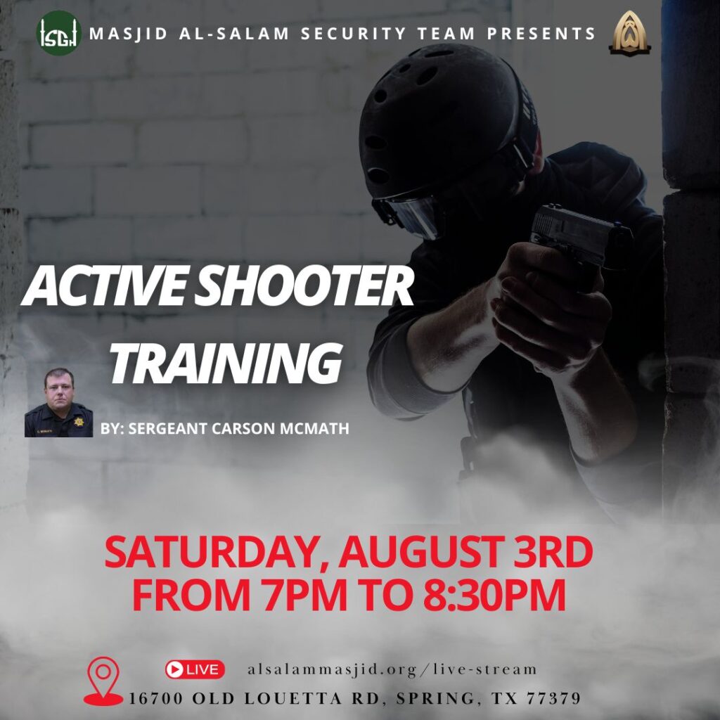 Active Shooter Training – Masjid AlSalam