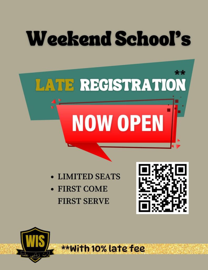 Weekend Islamic School Registration – Masjid AlSalam